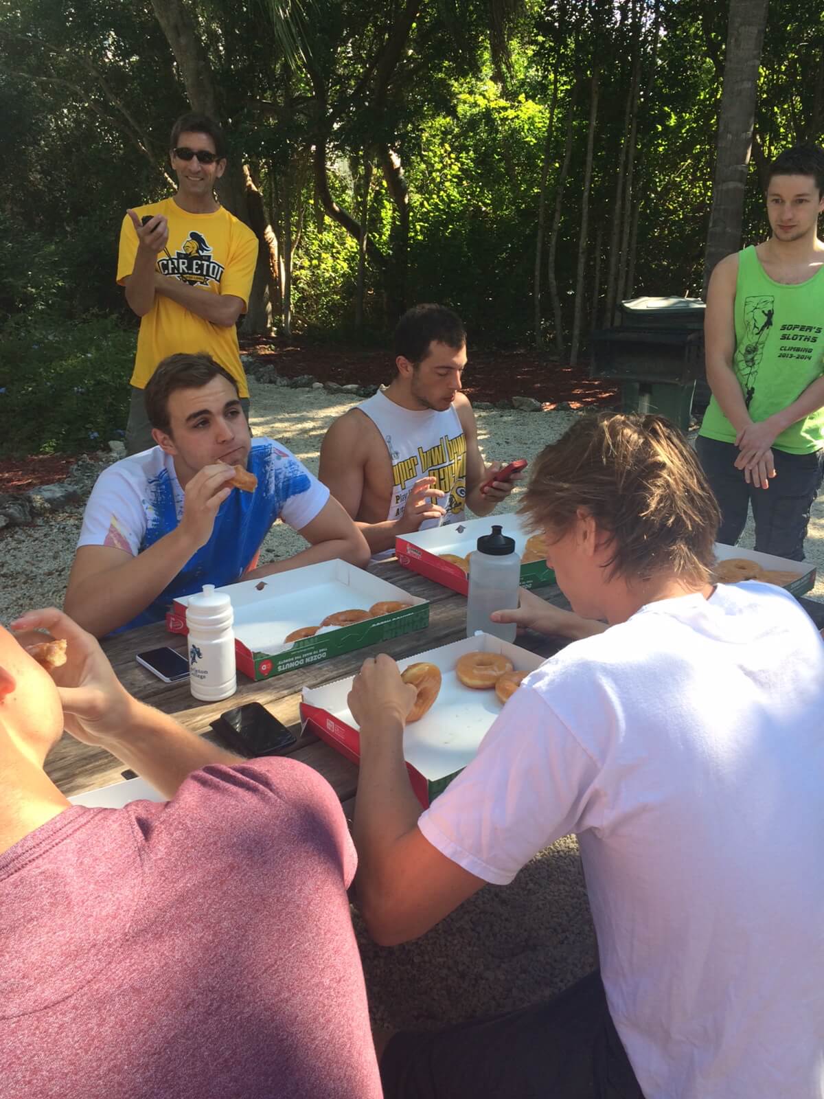 Carleton Swimming Donut Challenge Highlight of Training Trip