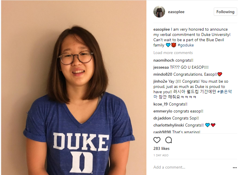 Easop Lee of South Korea and North Baltimore Verbally Commits to Duke ...