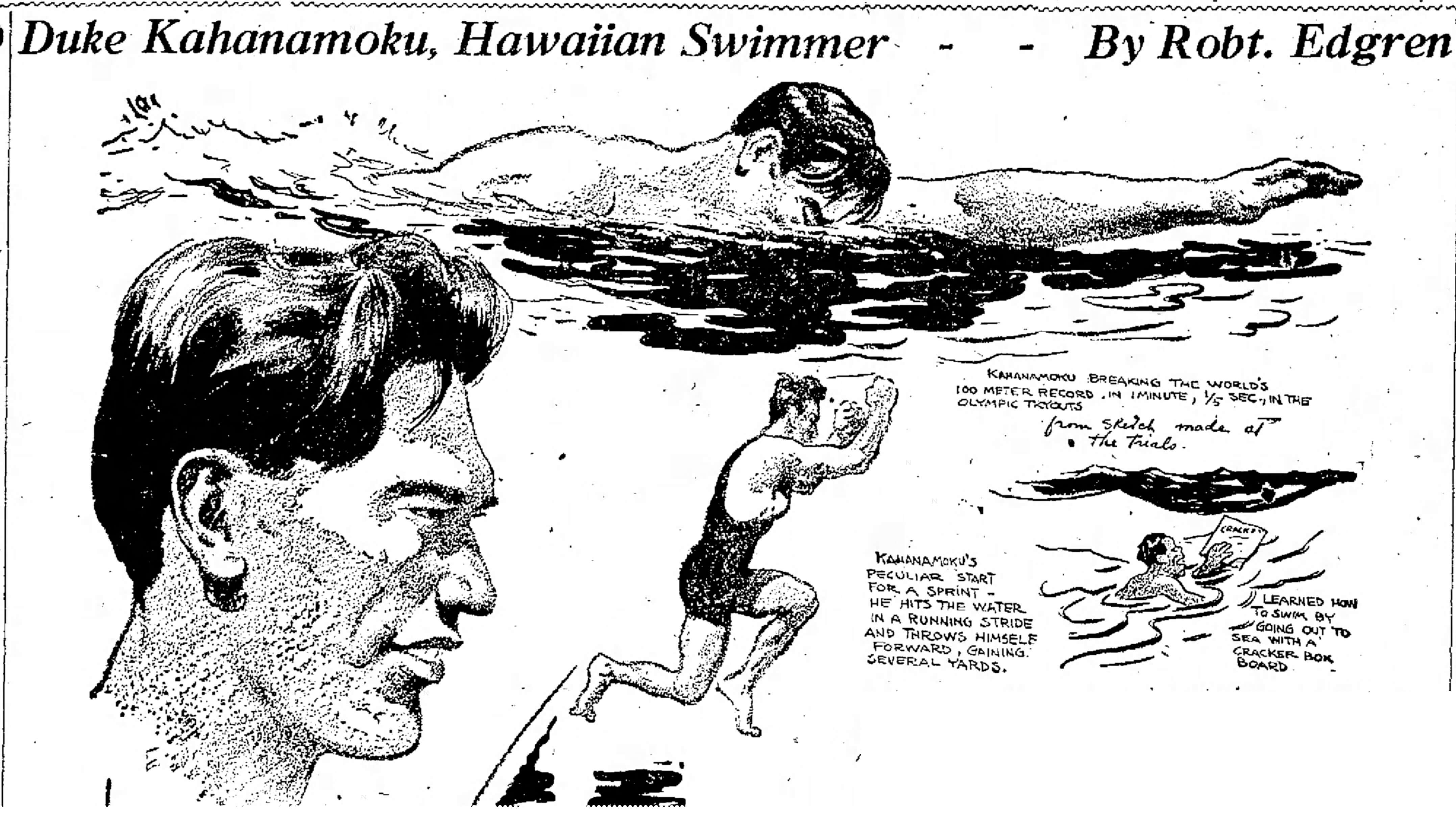 Heroes of Swimming History Remembered In Cartoon Art - Swimming World