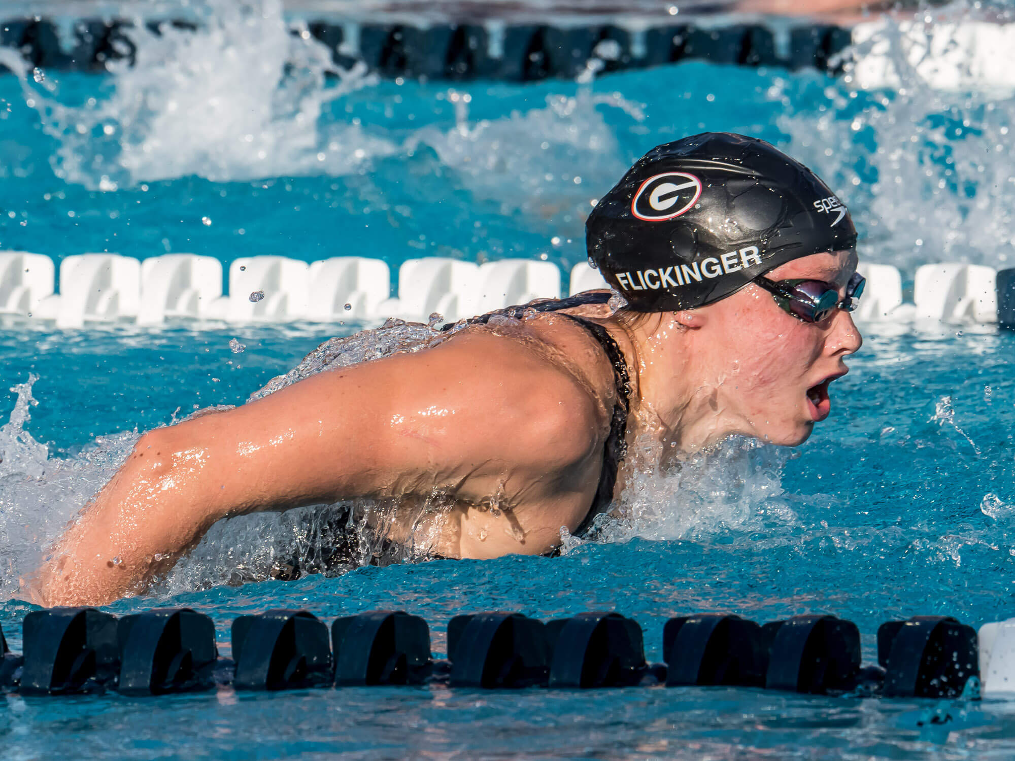 Hali Flickinger Holds On For 200 Fly Gold at Pan Pacs - Swimming World