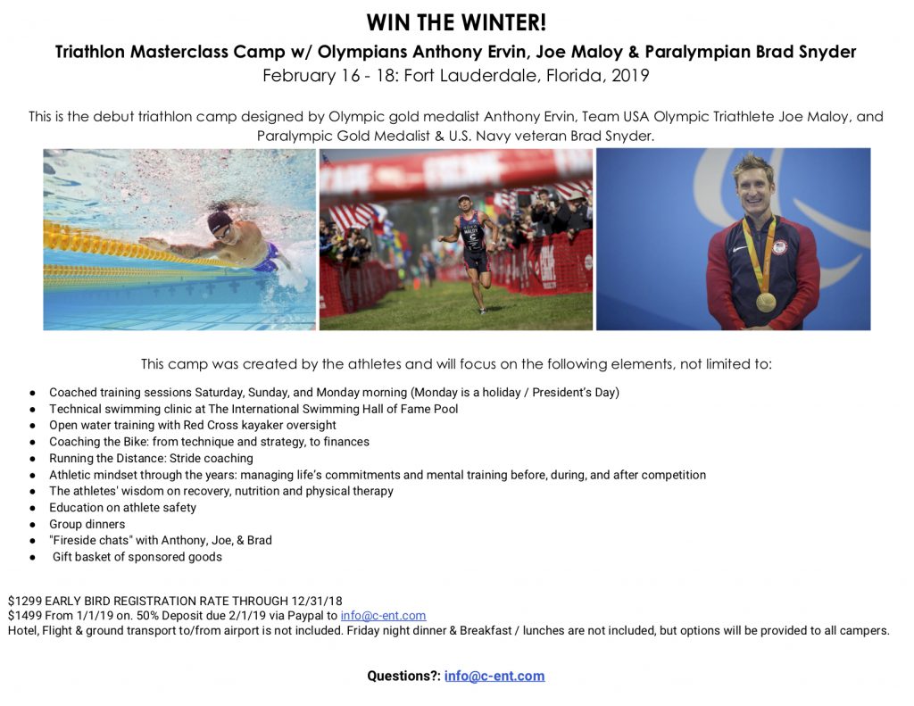 Anthony Ervin, Joe Maloy, Brad Snyder Announce "Win The Winter ...