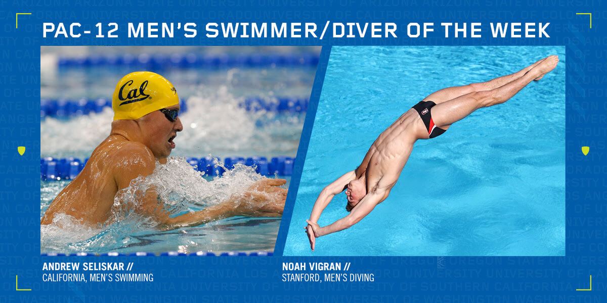 Andrew Seliskar, Noah Vigran Earn Pac-12 Weekly Honors - Swimming World ...