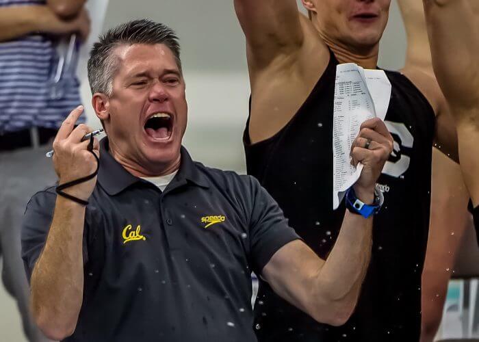 Daniel Carr Triumphantly Re-Swims, Lands Coach Dave Durden on Backside