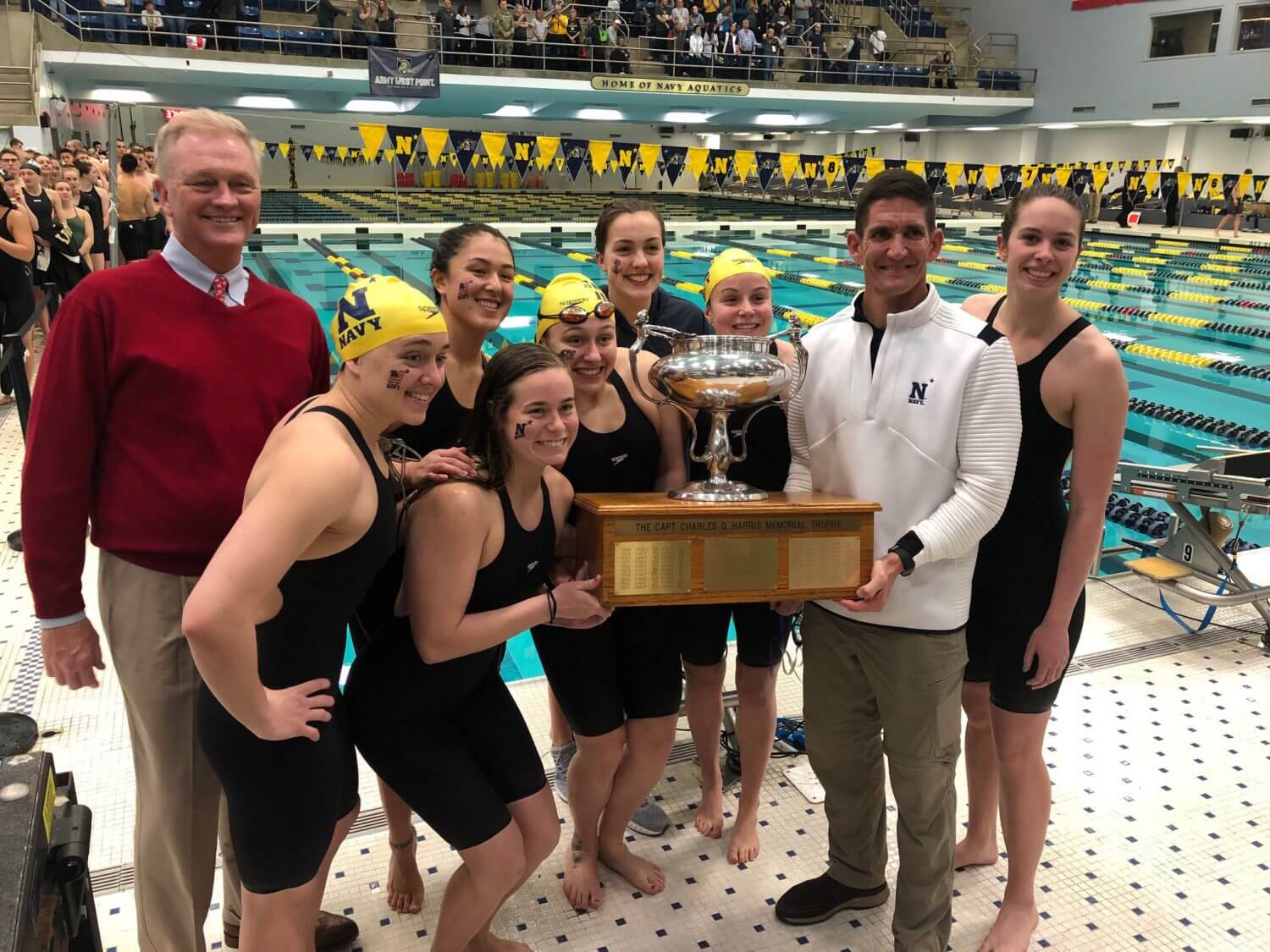 Navy Swimming and Diving Defeats Army in Front of Standing Room Only ...