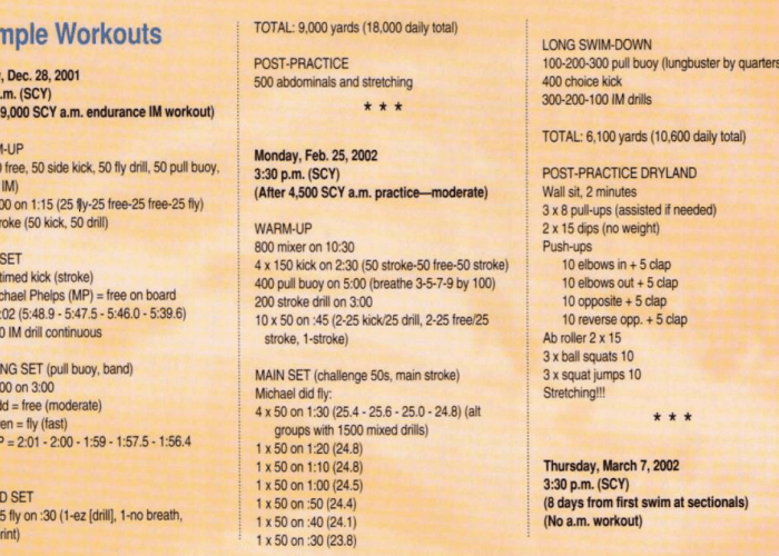 The Early Training of Michael Phelps under Bob Bowman