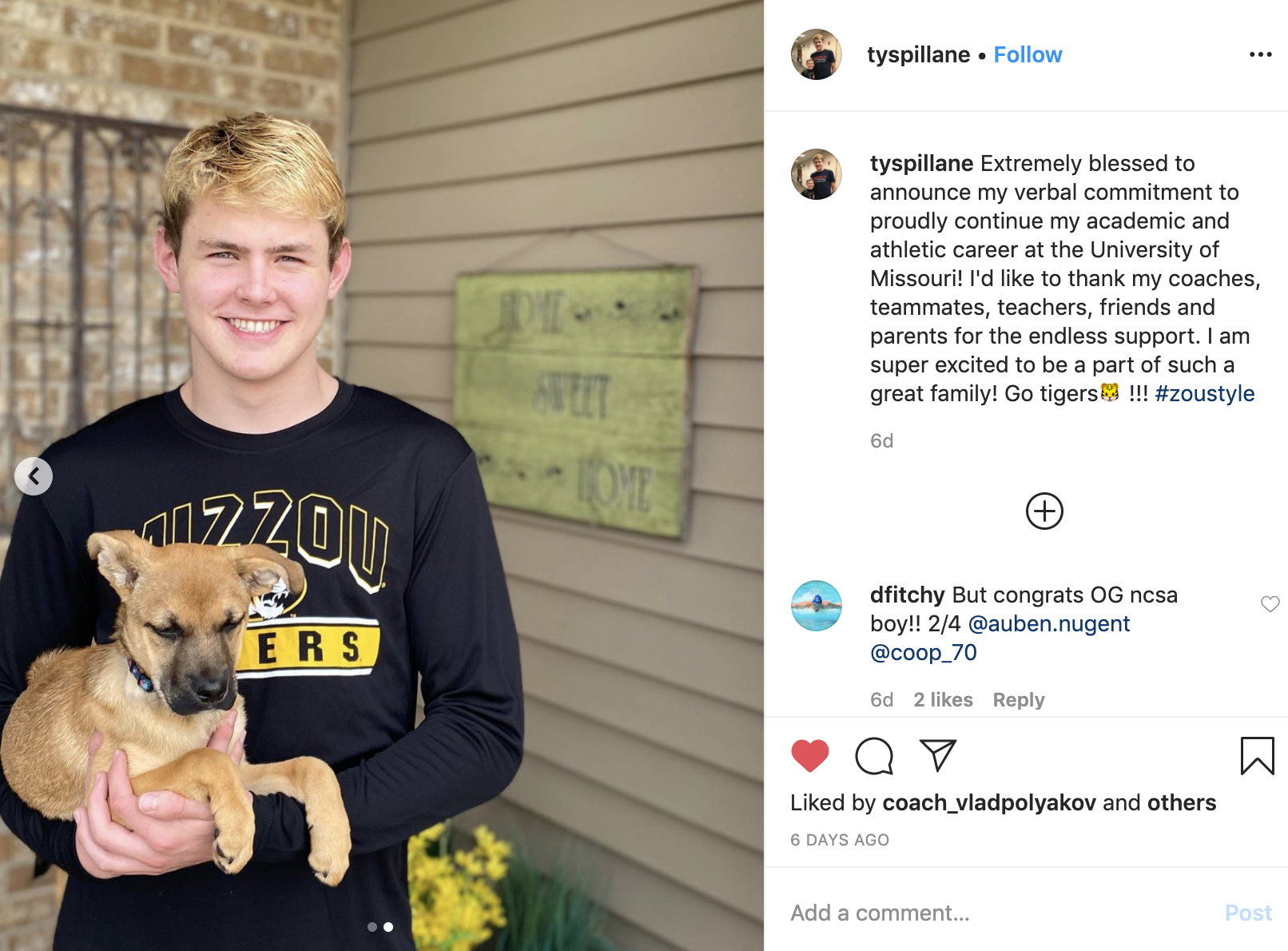 Missouri Collects Verbal from NCSA Finalist Ty Spillane of Academy ...