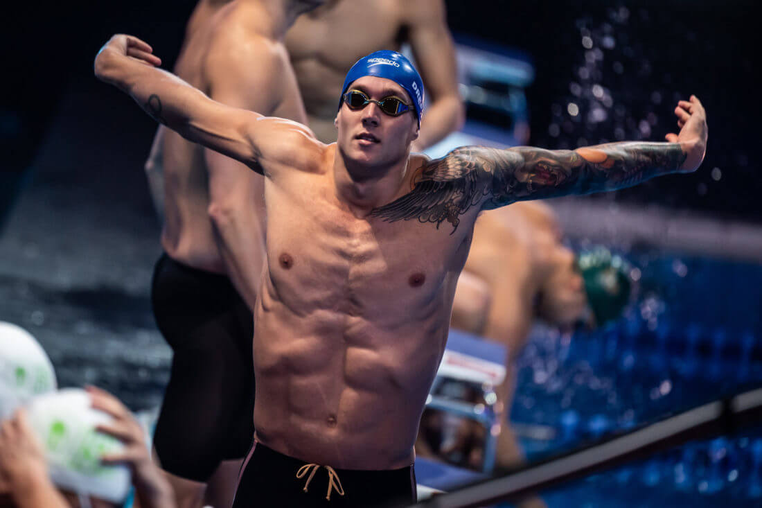 Caeleb Dressel Lowers American Record in 100 Freestyle