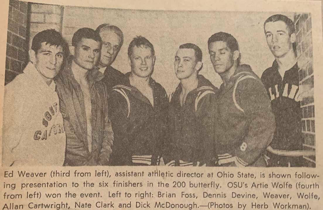 African American Swimmer Nate Clark, A Pioneer in NCAA Swimming ...