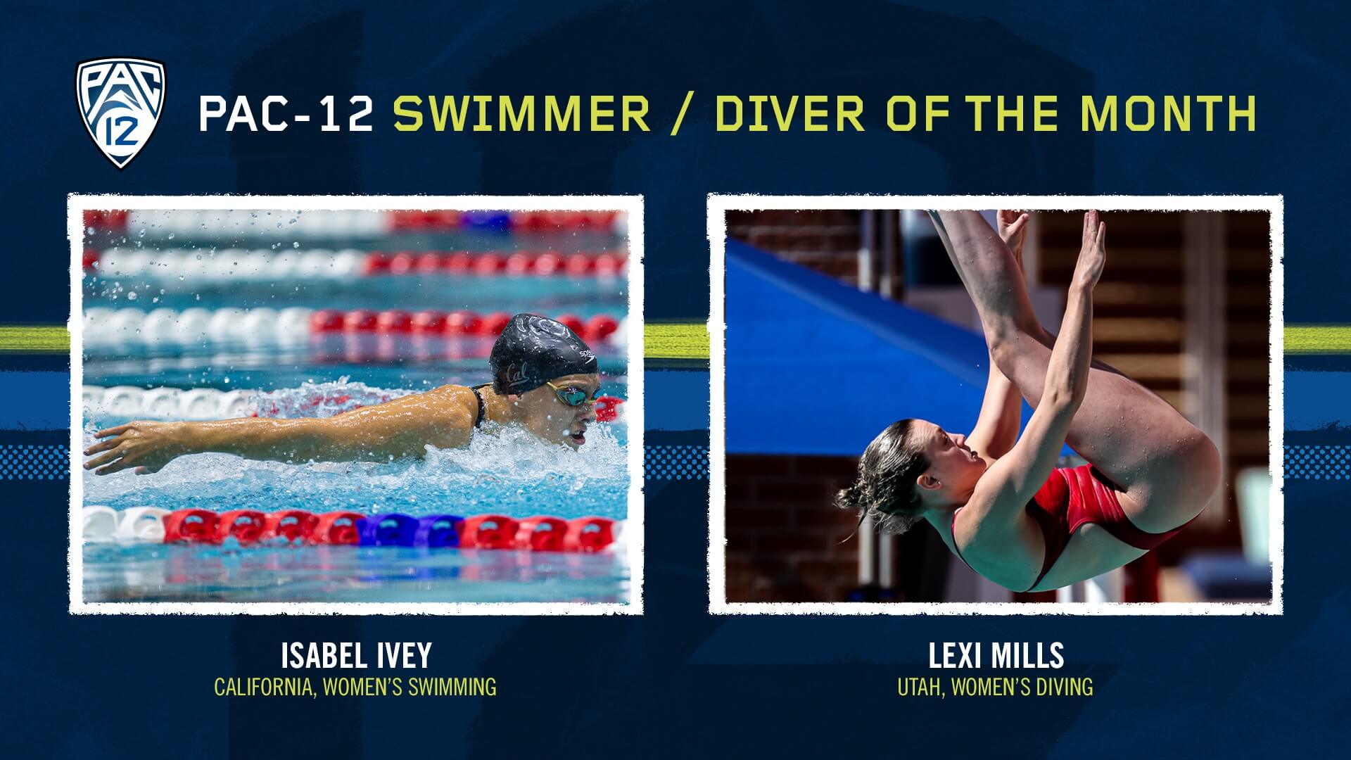 Cal’s Isabel Ivey, Destin Lasco Named Pac 12 Swimmers of the Month