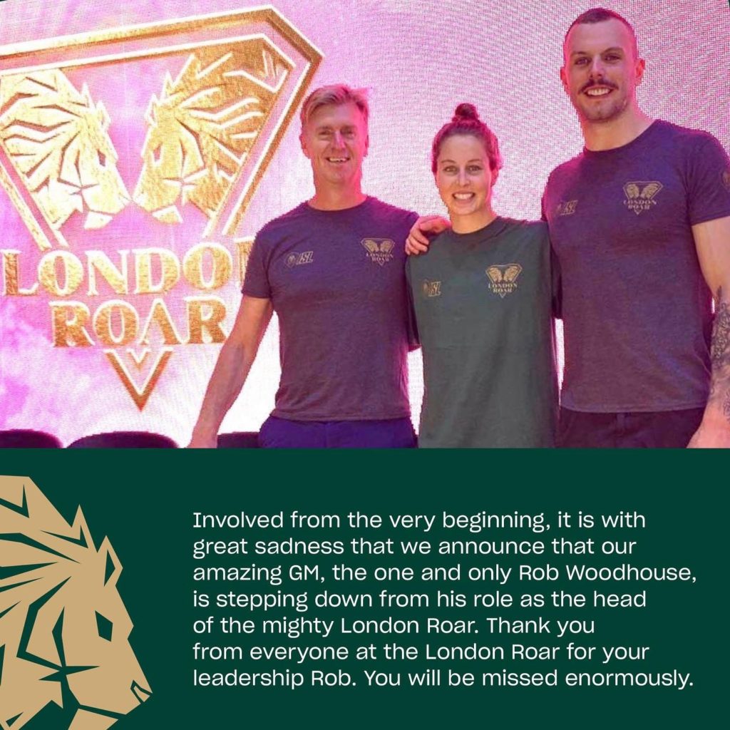 Rob Woodhouse Steps Down As General Manager Of London Roar