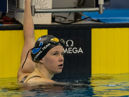 Alex Shackell Blasts Meet Record in 100 Butterfly at Junior Nationals