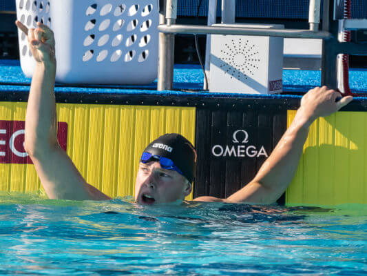 Luke Hobson Soars to No. 2 All-Time Among Americans in 400 Freestyle