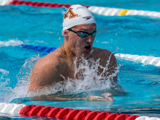 NCAA Men's Championships: Max McHugh Takes Top Seed in 100 Breast