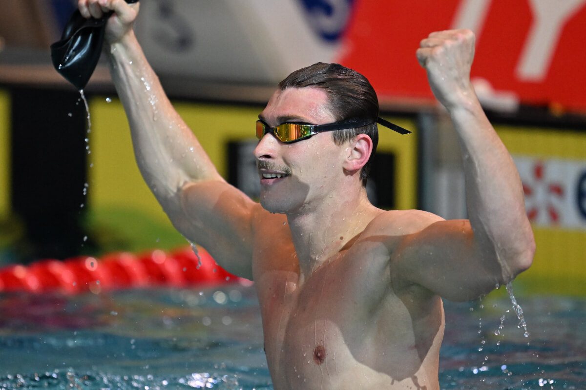 World Champs, Day 1 Semis: Grousset Sets Second 50 Fly NR