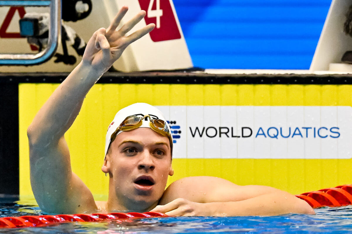 Leon Marchand Named World Male Swimmer of the Year
