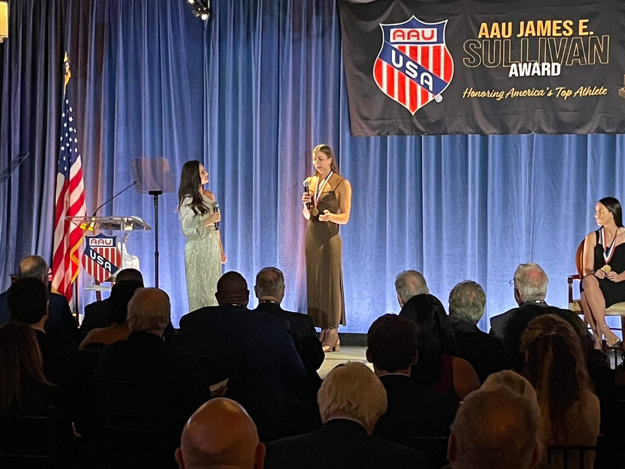 Sullivan Award to Clark, Kate Douglass, Jordan Crooks Celebrated