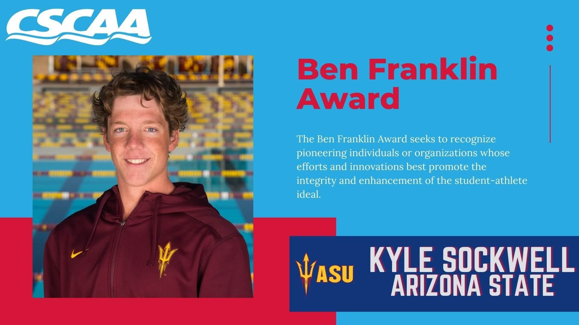 Kyle Sockwell Wins 2024 Ben Franklin Award from CSCAA
