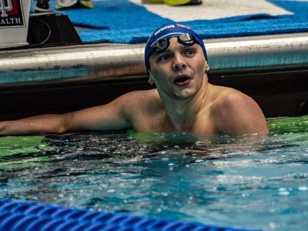 Mason Laur Leads Luca Urlando in 200 Fly; Carson Foster Out