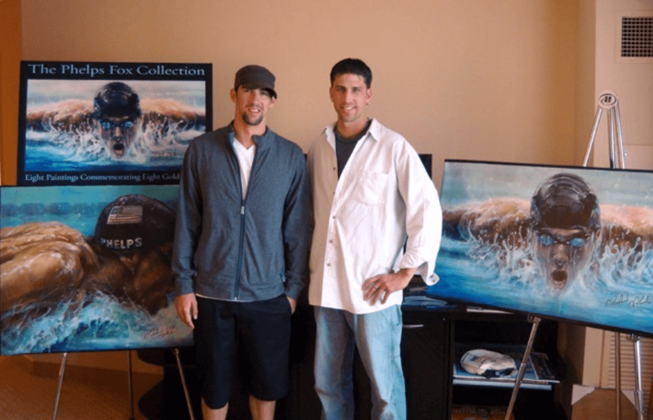 Michael Phelps Paintings Unveiled Ahead of 2024 Olympics