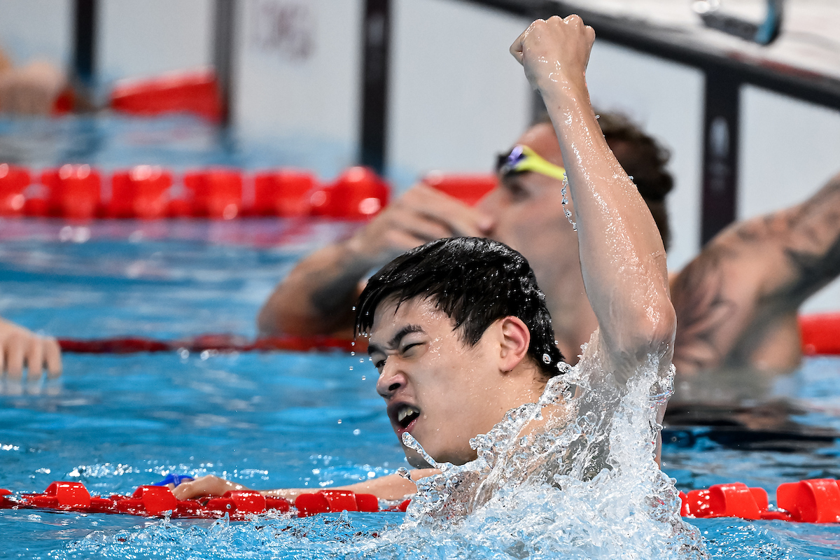 China's Pan Zhanle Shreds World Record in 100 Freestyle in Paris