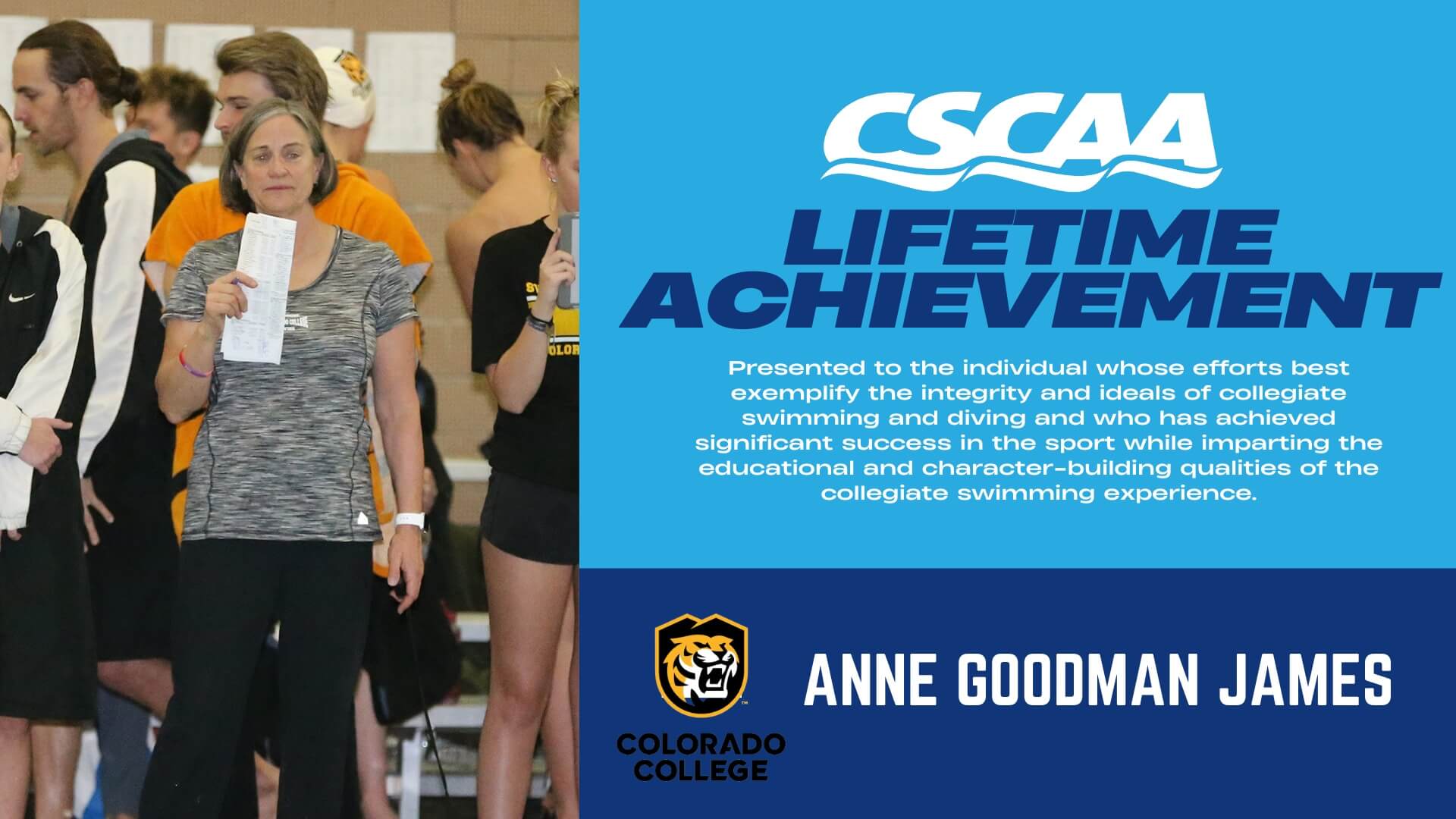 Anne Goodman James Wins CSCAA Lifetime Achievement Award